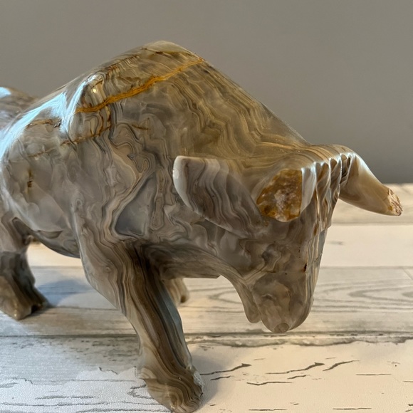 Art | Vintage Onyx Marble Bull Statue | Poshmark